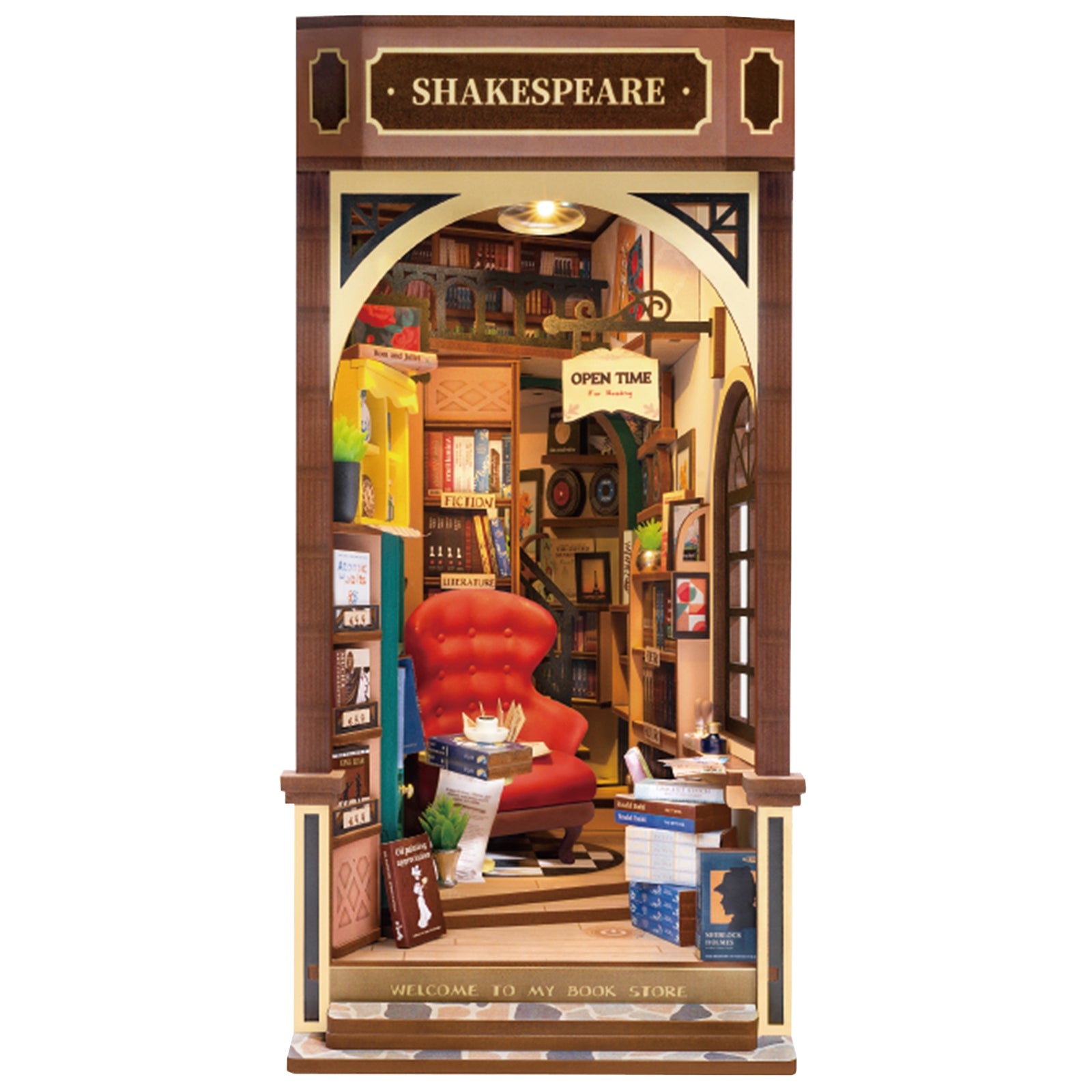 Robotime Shakespeare's Bookstore | 3D Holz DIY Miniatur Haus Book Nook ...